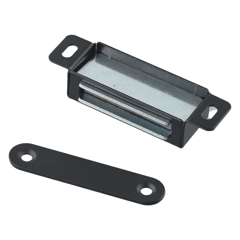 Black Stainless Steel Magnetic Catch for Cabinets Doors 40kg Pull Force ...