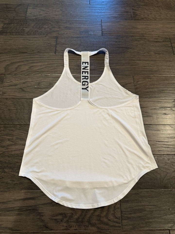 White Racerback Tank Top Sleeveless Athletic Workout Top X-Large | eBay