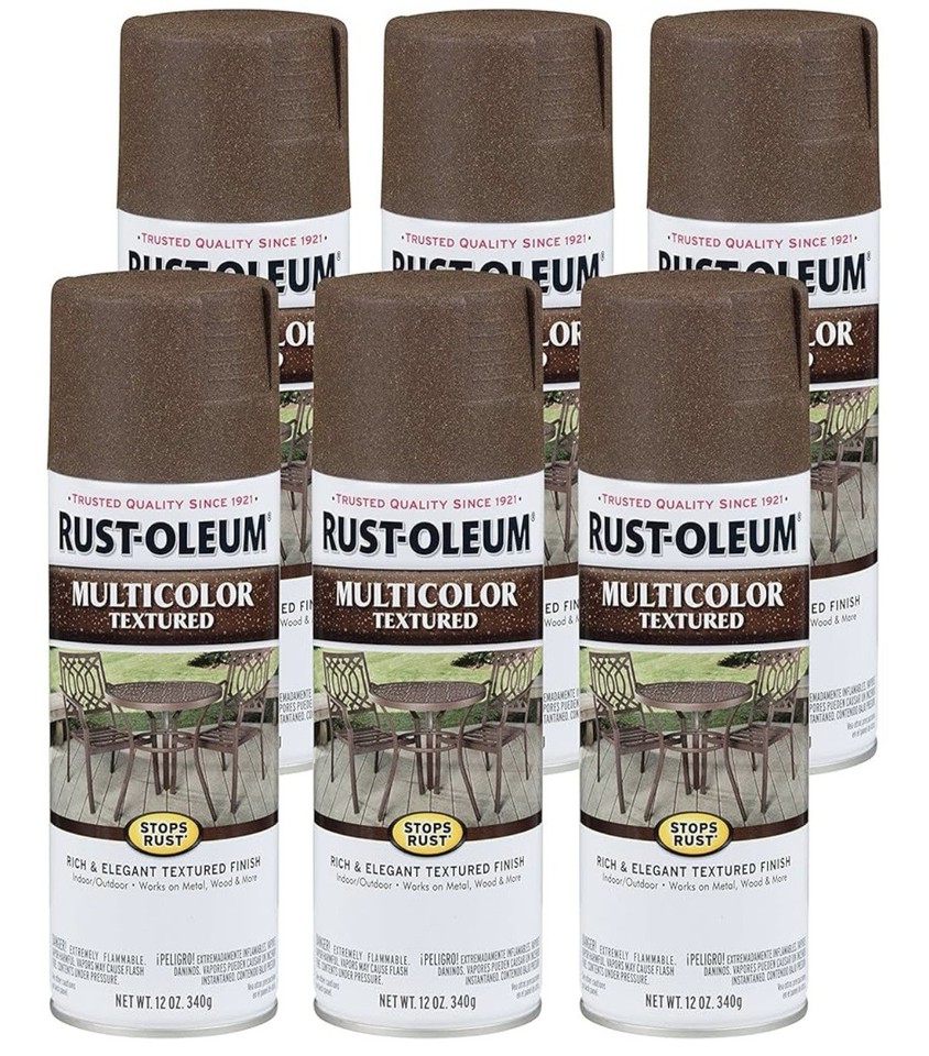 *3 Pack* Rust Oleum Autumn Brown Textured Spray Paint, 12 oz, 223523 ...