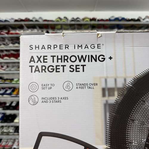 Sharper Image 4 Feet Tall Axe & Star Throwing Target Set New Open Box ...