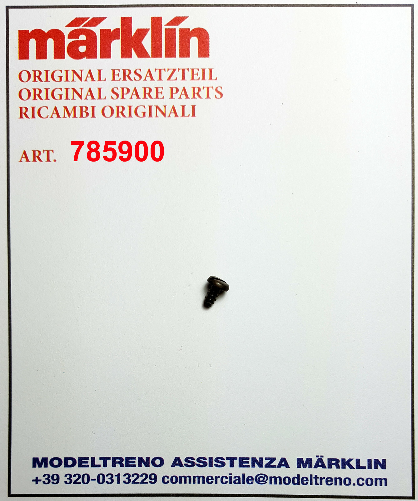 MARKLIN 78590 785900 VITE - SCHRAUBE 4574 4575 4583 4774 4863 4859 4860 ...