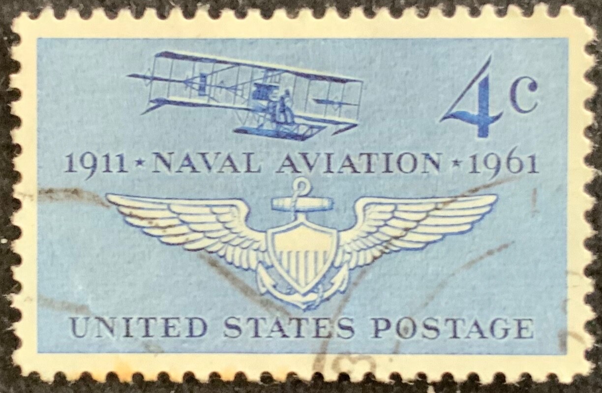 US 1961 - NAVAL AVIATION 1911-1961 - FINE 4c USED STAMP | eBay