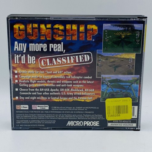 Gunship (PlayStation 1, 1996) PS1 Black Label India | Ubuy