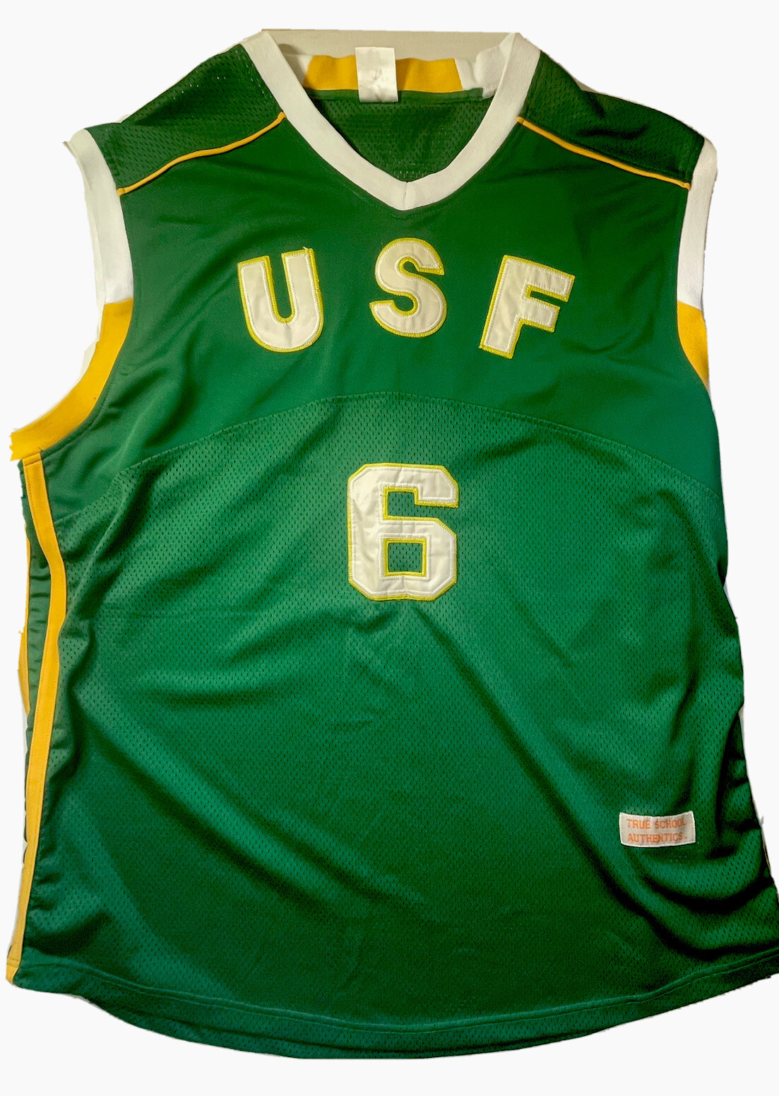 Vintage USF Dons Bill Russell Jersey Mens 56 tall 6 SEWN NCAA awesome ...