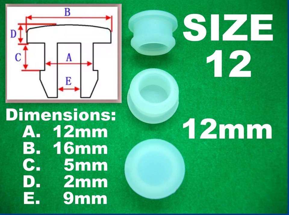 Pair of Replacement Salt & Pepper Pot Shakers Silicone Stoppers Hole ...