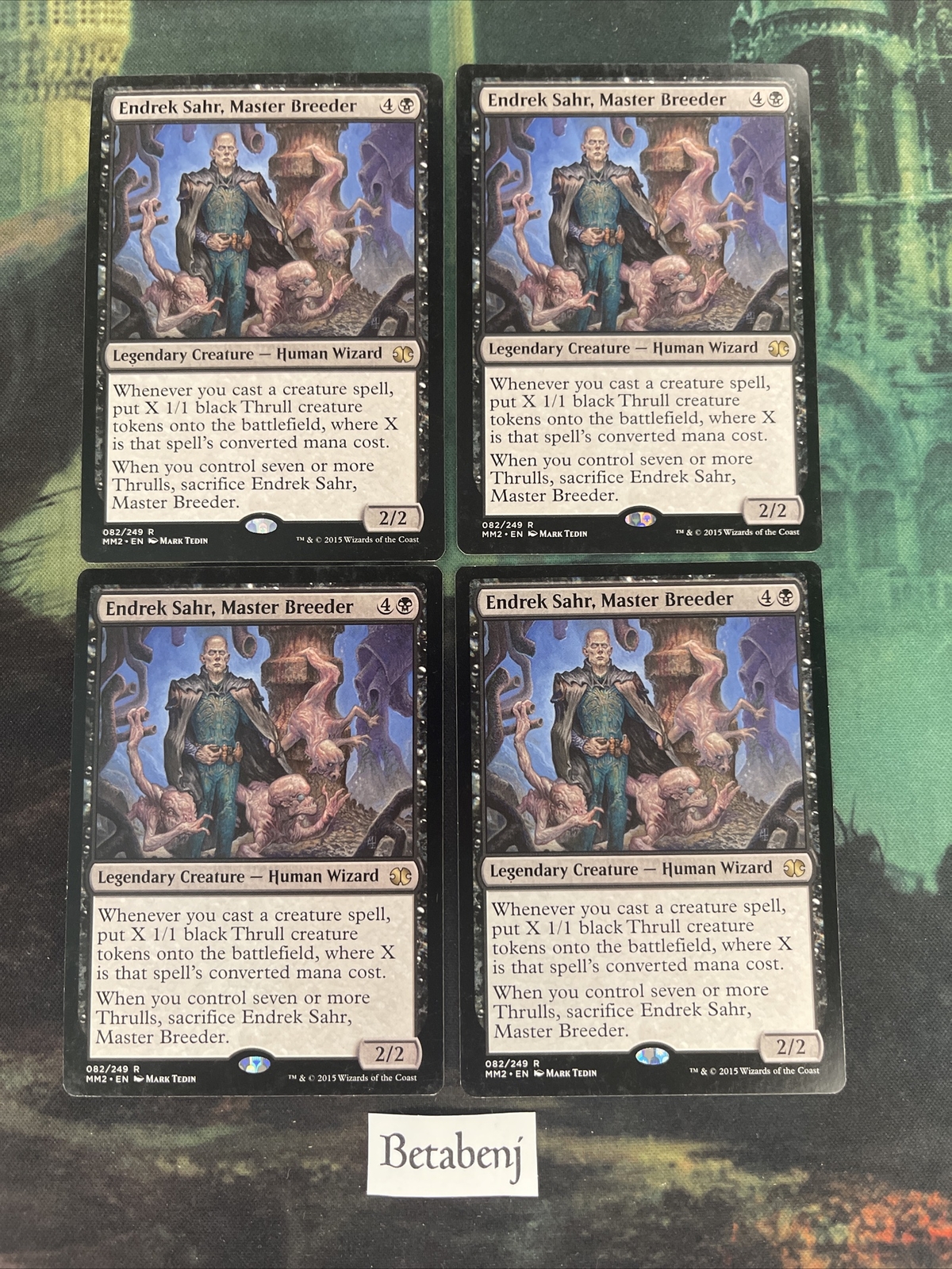 4x MTG Endrek Sahr, Master Breeder - Modern Masters 2015 (MM2) (Playset ...