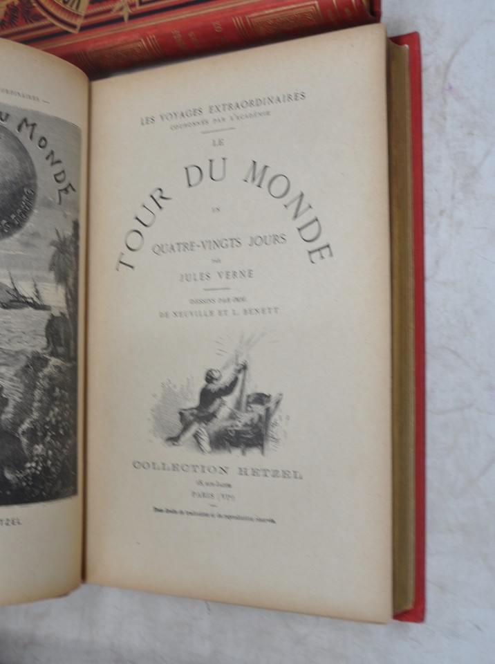 The Tour Of World IN 80 Days + Ox.jules Verne Edt.hetzel - L'Elephant | eBay