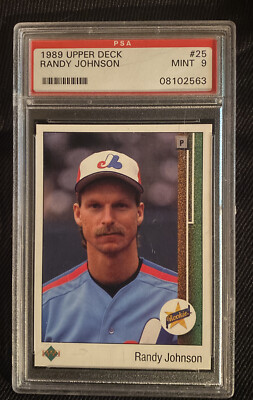 1989 Upper Deck Randy Johnson #25 Rookie RC PSA 9 Mint Montreal Expos ...