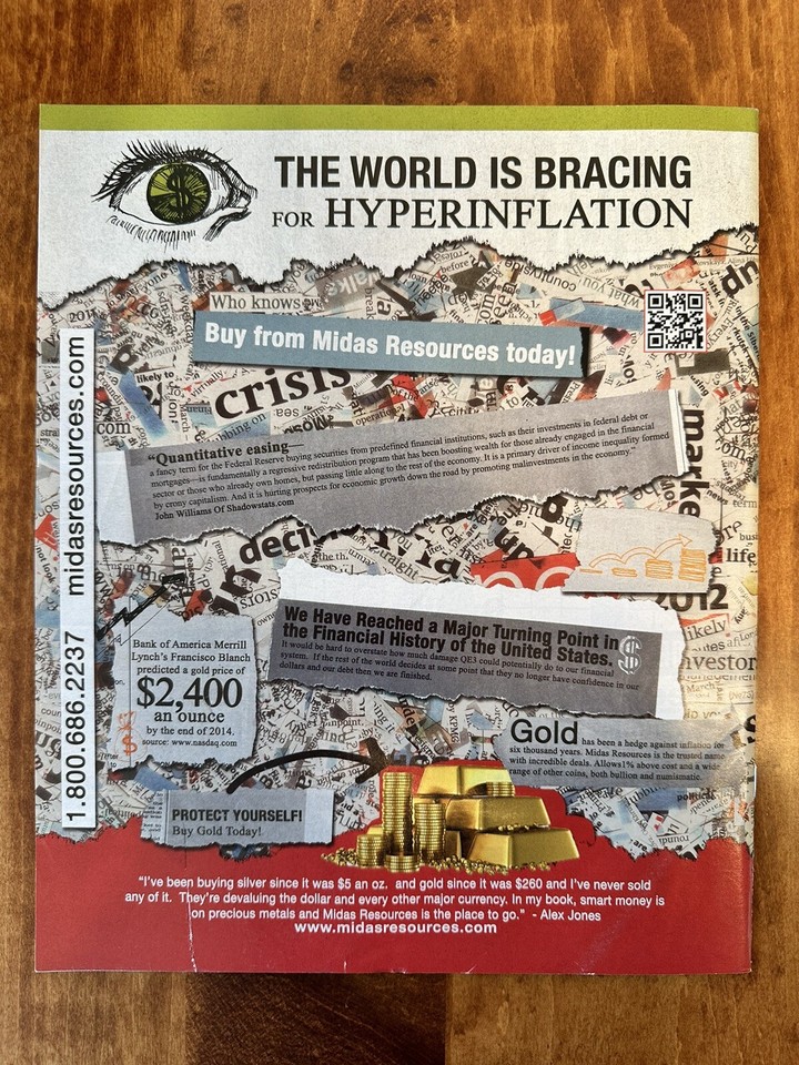 Alex Jones INFOWARS MAGAZINE-1st Ed, Vol 1,Issue 6 / TEN TOTAL ISSUES ...