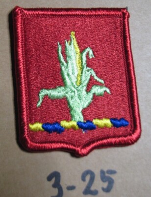 Army shoulder color NEBRASKA NATIONAL GUARD HQ PATCH merrowed edge ...