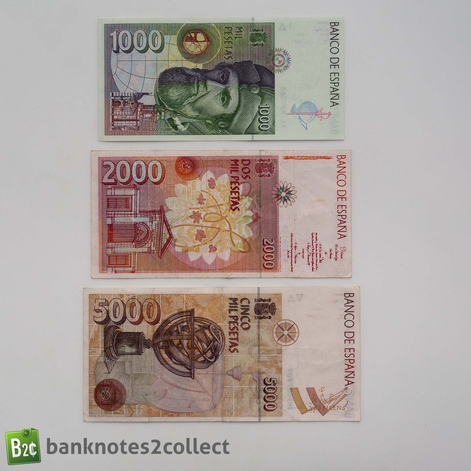 SPAIN: Set of 3 Spanish Peseta Banknotes. | eBay