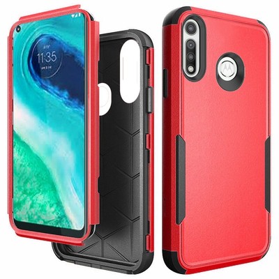 GSA Tough Shockproof Hybrid Case for Motorola Moto G Fast - Red/Black ...