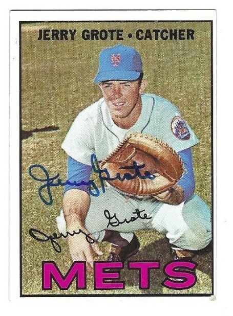 Autographed Jerry Grote 1967 Topps Autographed New York Mets Card #413 ...