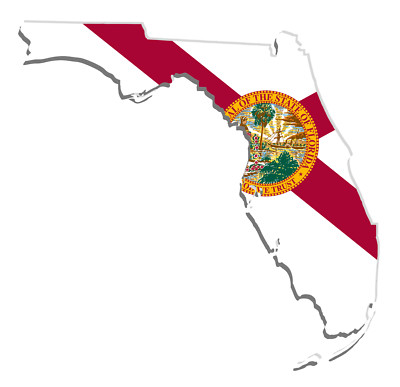 Florida State Flag Outline Patriotic Sticker Decal for Laptop Wall Car ...
