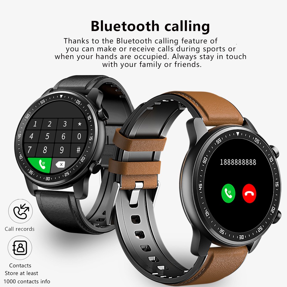Bluetooth Smart Watch Sleep Monitor Fitness Tracker Make Calls for ...