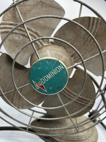 Vintage Dominion Fan 1950's Table Top Metal Tested 2012C USA Retro ...