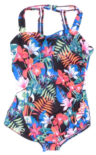 NEW - SWIM 365 Women's 'FLORAL' Multicolor ONE-PIECE RUFFLE SWIMMING ...