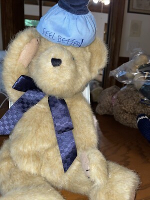 BOYDS Head Bean Bear Collection Feel Better Bear Get Well Gift 15" VG ...