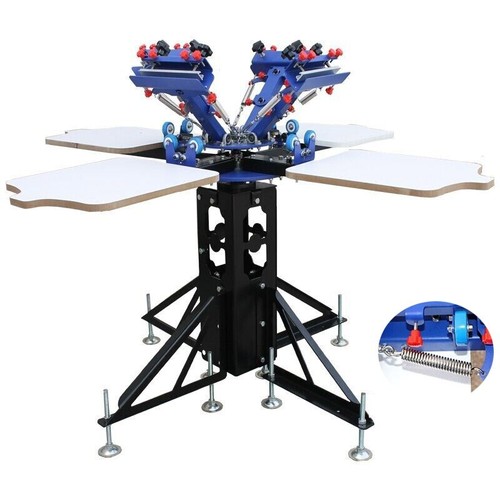 4 Color Screen Printing Machine Micro-Registration Press Heavy-duty ...