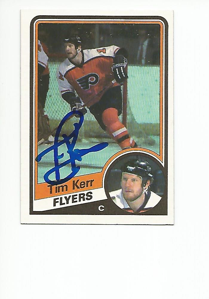 TIM KERR Autographed Signed 1984-85 Topps card Philadelphia Flyers COA ...