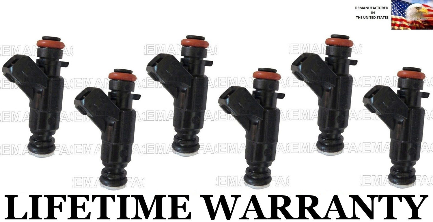Genuine Bosch Set Of 6 Fuel Injectors for Mercedes C280 CLK320 E320 2 ...