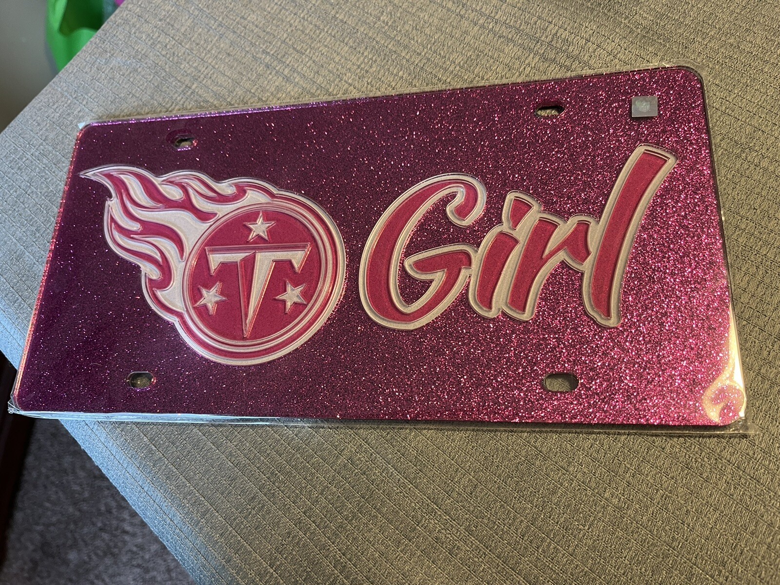 Pink Tennessee Titans Girl Car Tag Diamond/Sparkle Vanity Front License ...