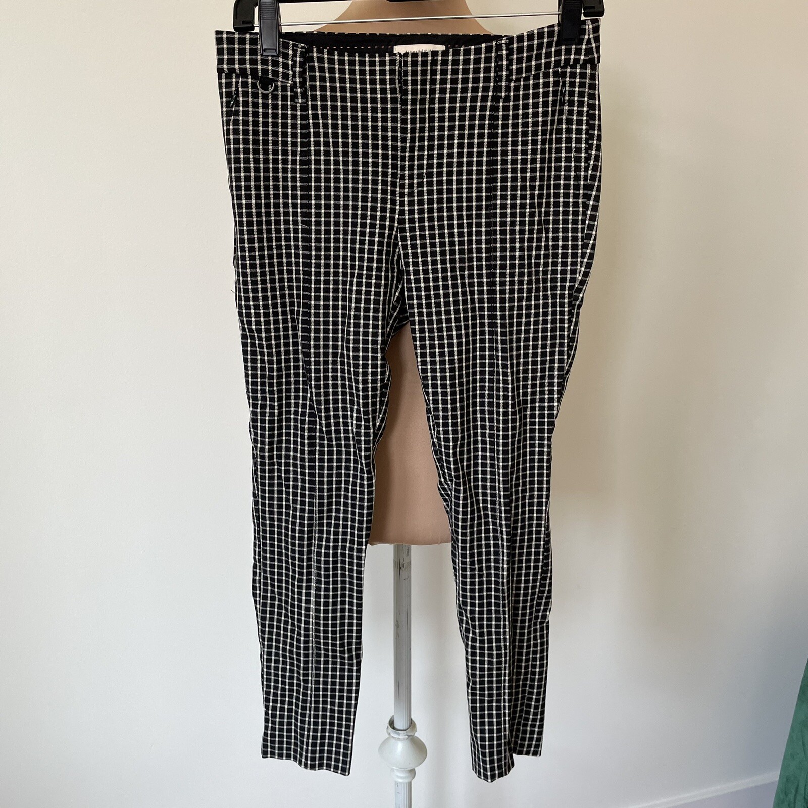 Anthropologie Black White Window Pane Check The Essen… - Gem