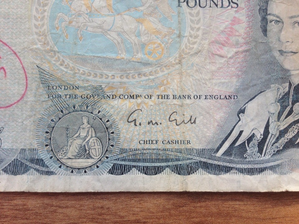 DUKE OF WELLINGTON £5 FIVE POUND BANKNOTE WITHDRAWN / OLD NOTE - BANK ...