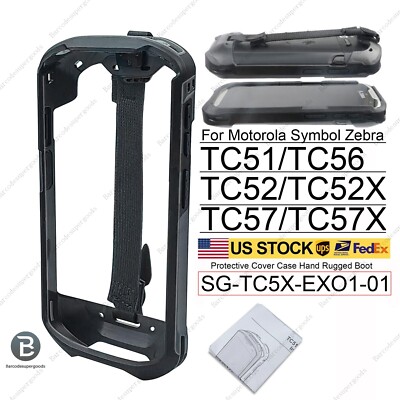 Protector Case+Strap Rugged Boot SG-TC5X-EXO1-01 for Zebra TC52X TC57X ...
