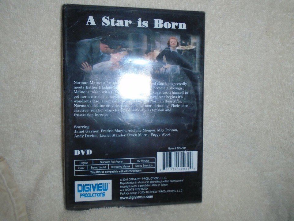 A Star Is Born (DVD, 2004) Janet Gaynor Fredric March | eBay