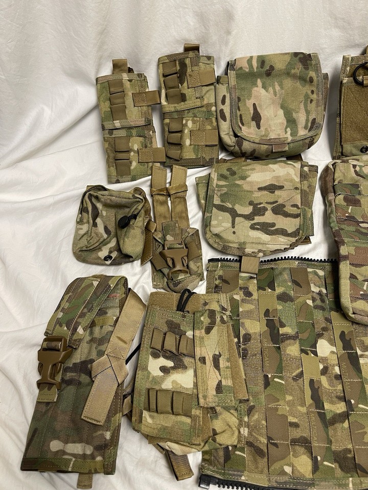 Pre MSA Paraclete Multicam MSA Paraclete Pouch Lot Triple Mag 50 CAL ...