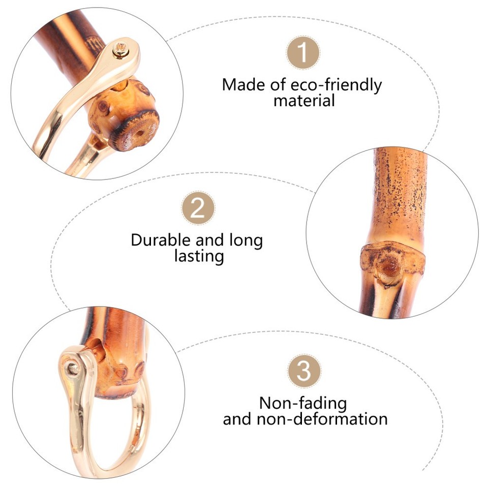 2Pcs Curved Bamboo Handbag Purse Handles Replacement for Handbag DIY ...