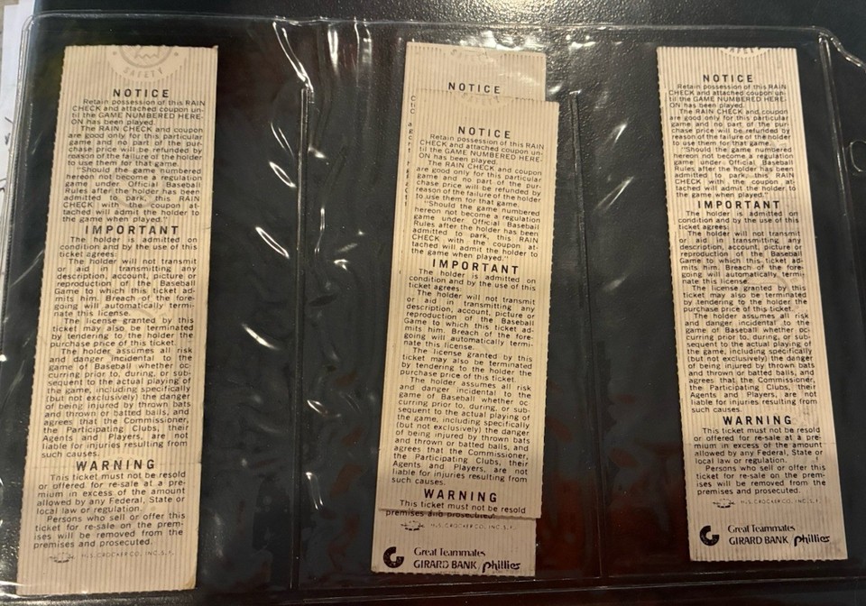 RARE:ALL (3) 1976 NLCS CINCINNATI REDS vs PHILADELPHIA PHILLIES MINT | eBay