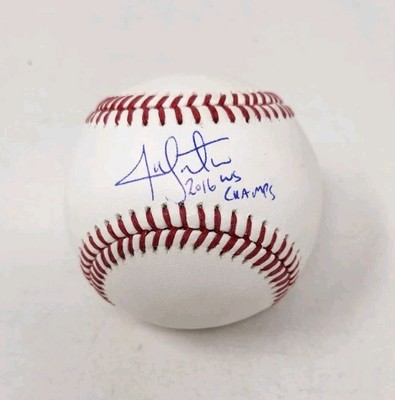 Jon Lester SIGNED AUTOGRAPHED Auto 2016 WS Champs Inscription Baseball ...