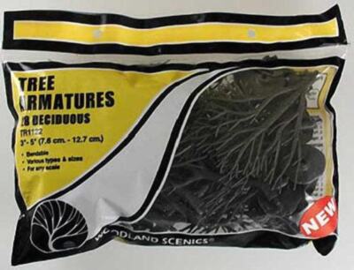 Woodland Scenics TR1122 N/HO Tree Armatures 3-5" (28) Train Scenery ...