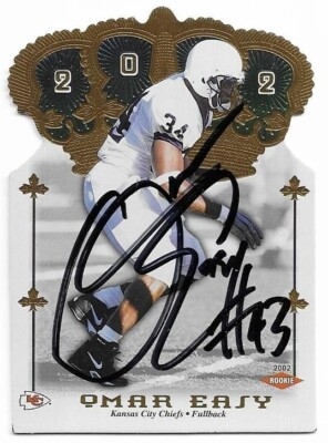 OMAR EASY 2002 Crown Royale Signed Autographed Football card #182 PSU ...