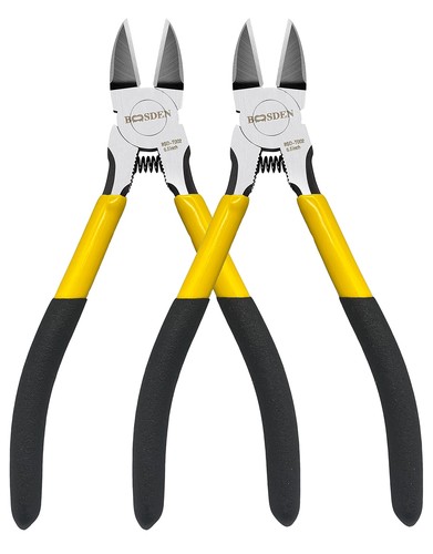 6.5" Wire Cutters 2Pack Precision Side Cutter Spring Loaded Cutting ...