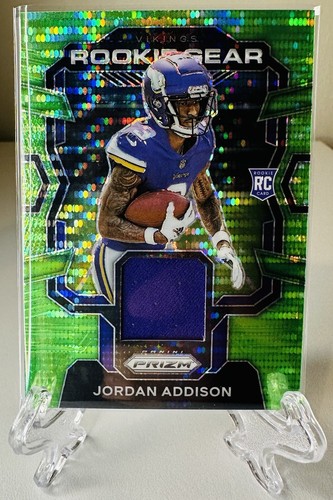 2023 Panini Prizm Jordan Addison Rookie Gear Neon Green Pulsar Rc #RG ...