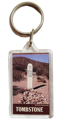 Boothill Graveyard Tombstone Keychain Arizona Souvenir Keyring Historic ...