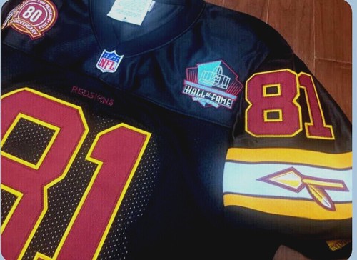 New! BLACK Washington Redskins #81 Art Monk C Special Edition 2patch ...