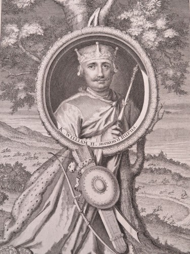 King William II Rufus English Monarch 1732 Vertue engraved royal ...