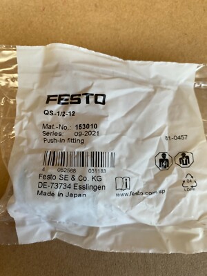 FESTO QS-1/2-12 153010 Steckverschraubung 15Stk (1Stk/5,7eur) UR | eBay.de