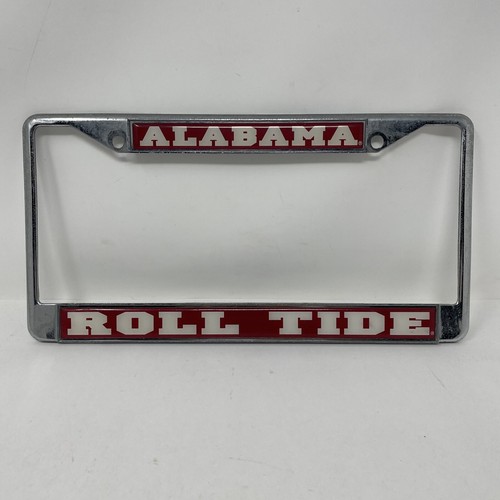 Vintage Alabama Bama Crimson Tide License Plate Frame Roll Tide Metal ...