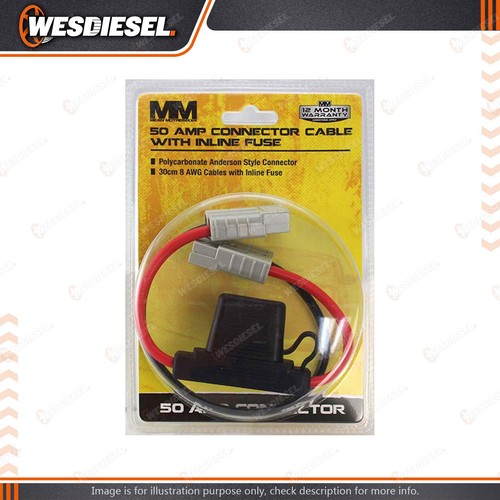 Mean Mother Plug 50A Rated Inline 80A Fuse - 30cm 8 AWG Cables MMAPC3 ...