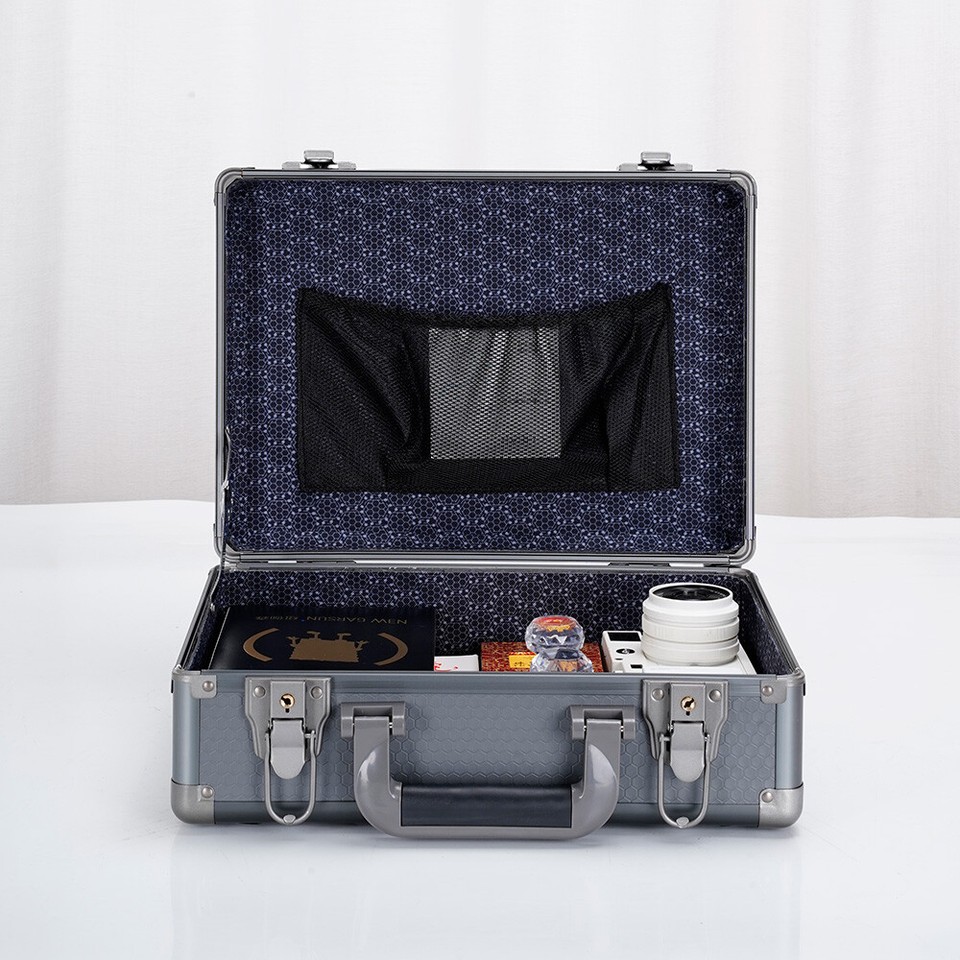 Lockable Briefcase Aluminum Hardside Attache Case Portable Hard Top ...