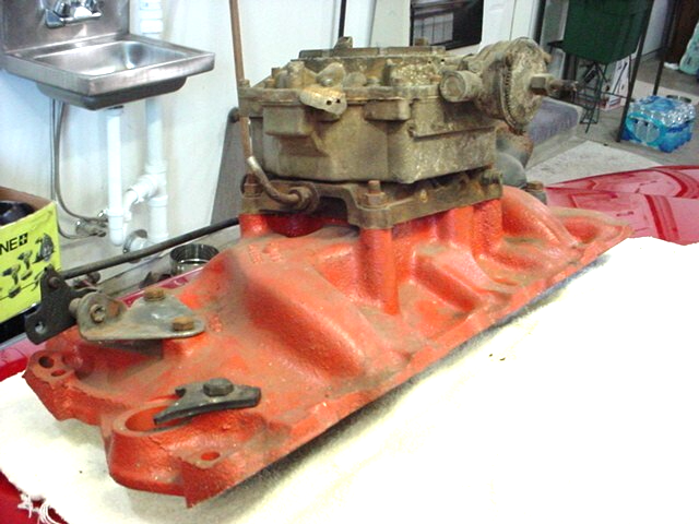GM 4 Barrel Intake Manifold and Rochester carburetor 1956 Chevy 265 | eBay