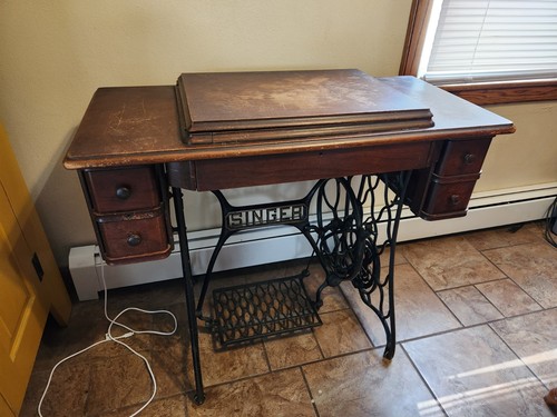 Vintage Singer Sewing Machine Table | eBay