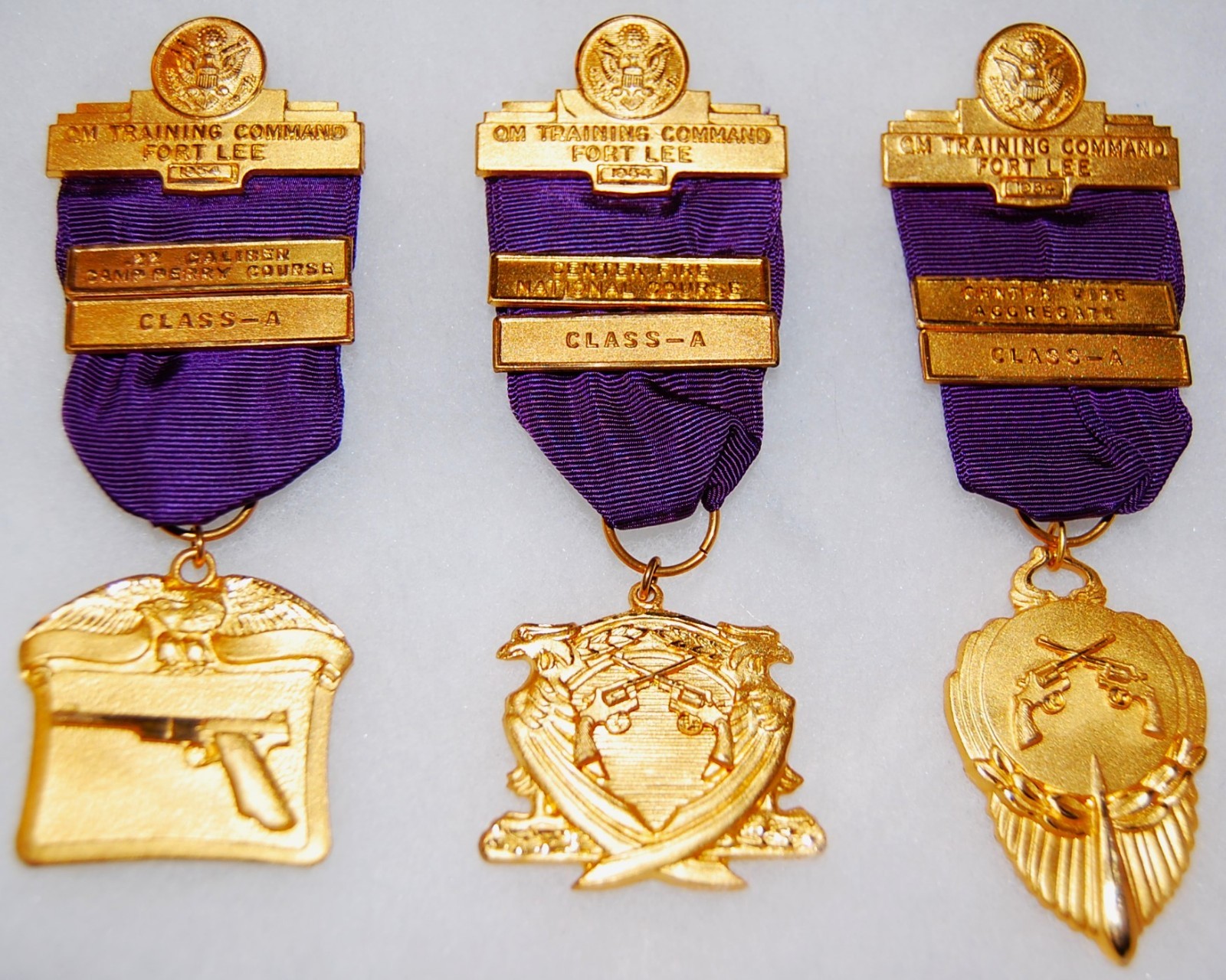 QM. TRAINING COMMAND FORT LEE 1954 PISTOL NATIONAL MATCH MARKSMAN ...