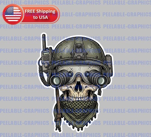 Tactical Skull Military Decal Sticker Soldier War Veteran Combat ...