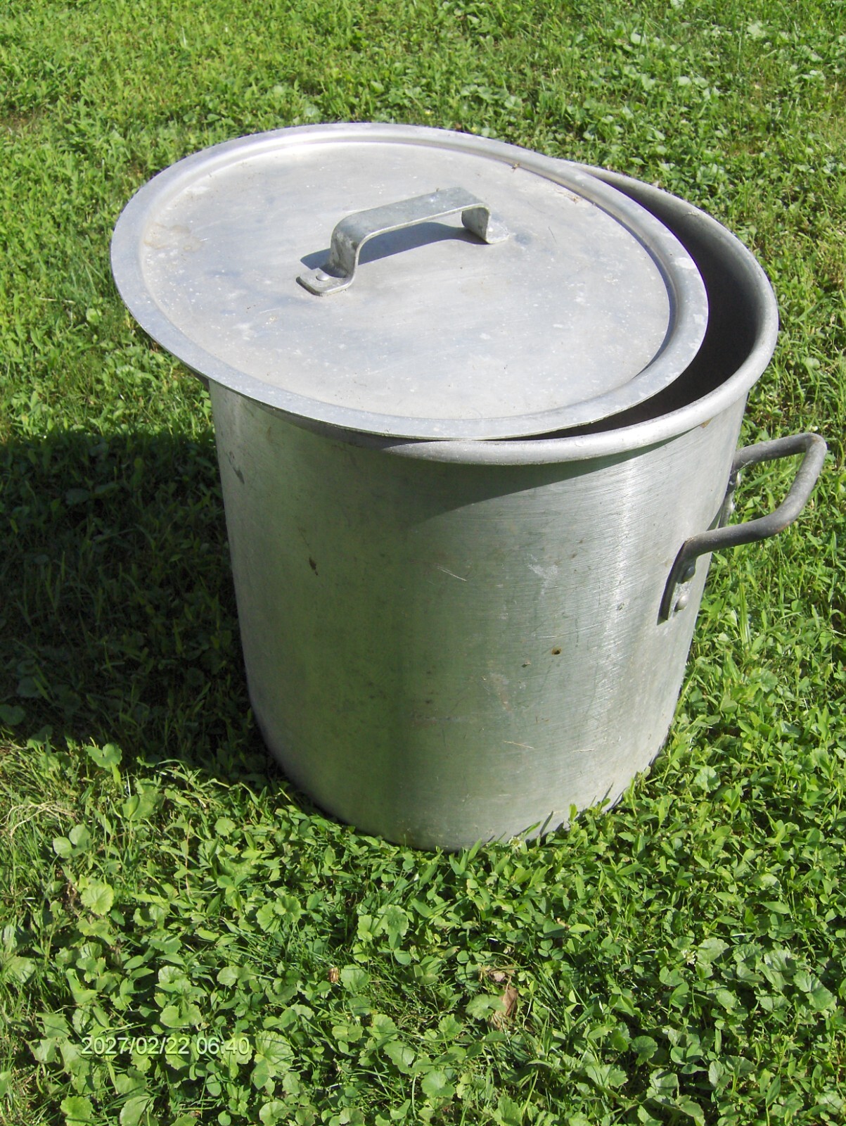 Large aluminum cookware pots/trays/collander vintage heavy guage ...